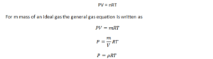 general gas equation or ideal gas law - Mechanical Booster